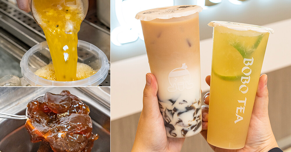 BOBO TEA(高雄)漢神巨蛋手搖飲!必喝棒打20下老鹽檸檬綠妍,霸氣滿滿水果桶及黑糖粉粿奶茶 - 虎麗笑嗨嗨